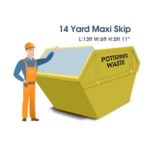 14 Yard Maxi Skip Hire Stoke on Trent | Potteries Waste Skips