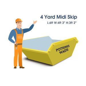 4 Yard Midi Skip Hire Stoke on Trent | Potteries Waste Skips