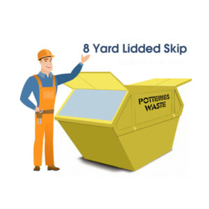8 Yard Lidded Skip Hire Stoke on Trent | Potteries Waste Skips
